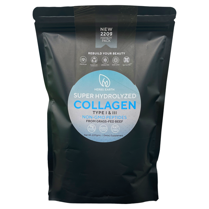 Collagen Powder Peptides 9g Protein 220g Pouch – Herbs of the Earth